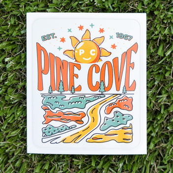Pine Cove Smiley Sticker